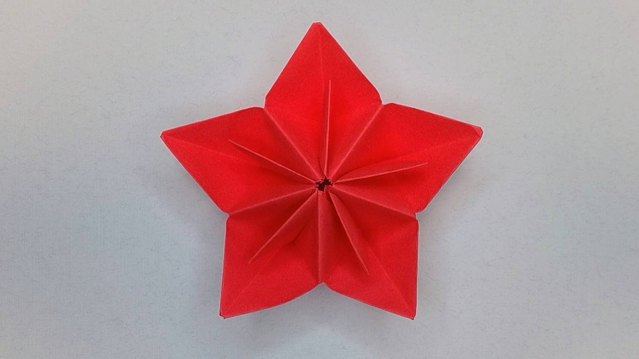 Как сделать объемную звезду из бумаги на 9 мая.