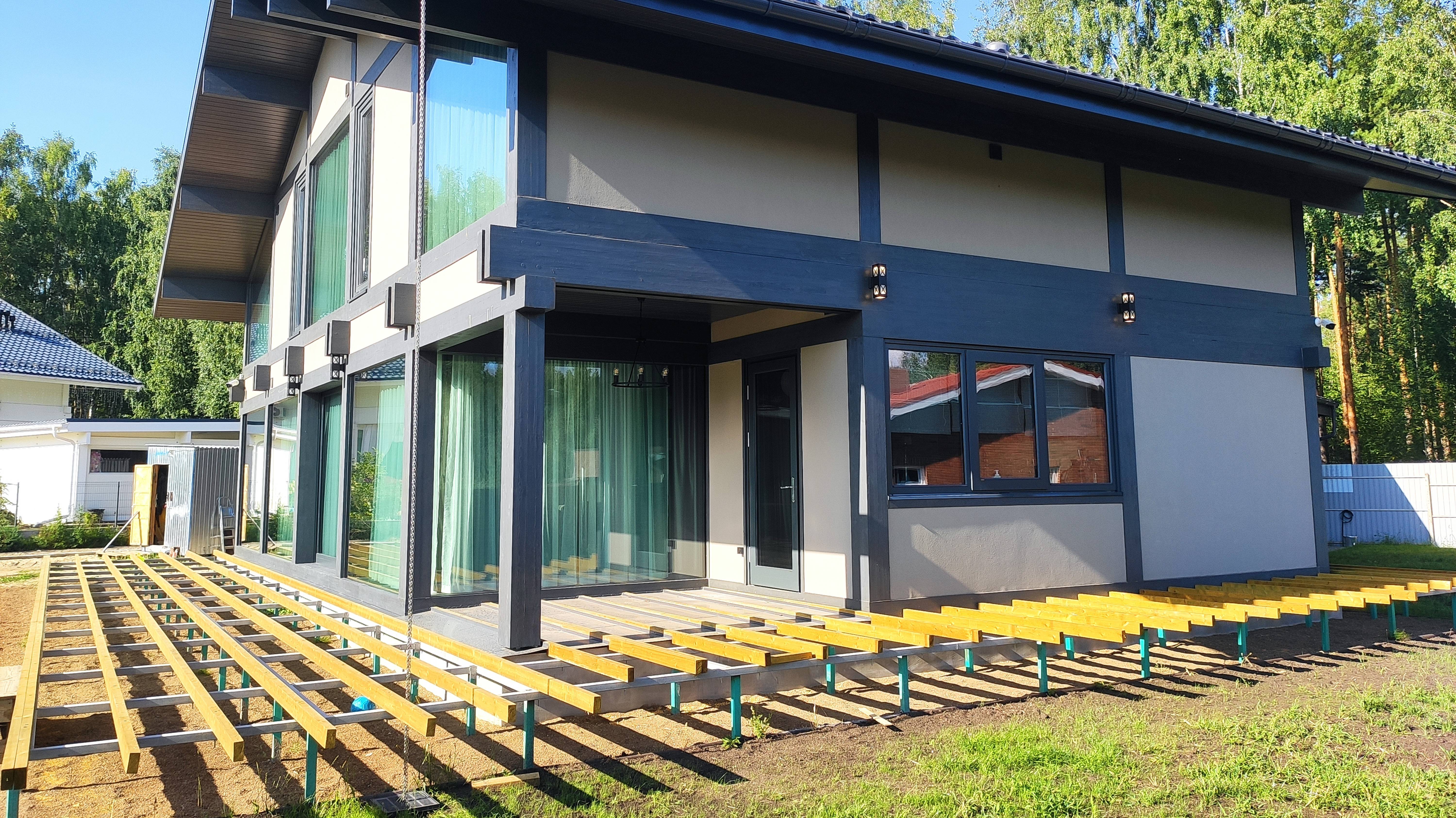 Монтаж террасы для дома и бани (FD-5)