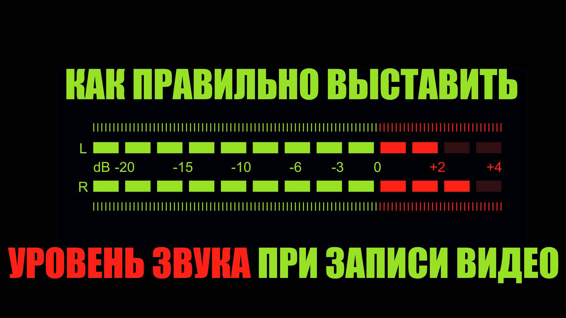 Как правильно выставить уровень громкости звука при записи видео