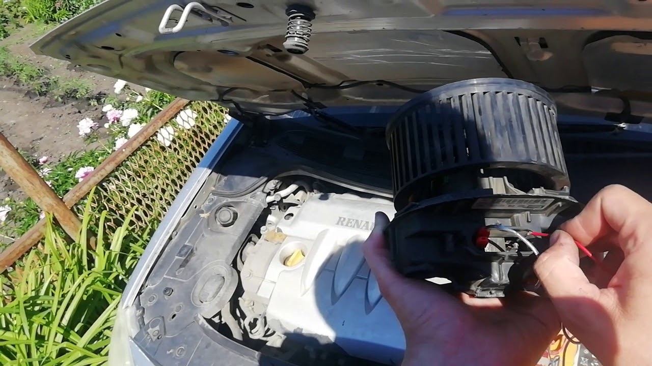 Тест моторчика печки Megane 2 после ревизии.