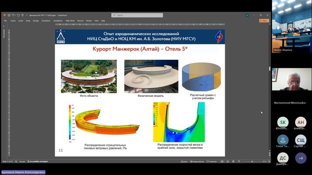 НТС-7 Бритиков Н.А. "Численное моделирование ветровых и снеговых воздействий. Опыт применения и ..."