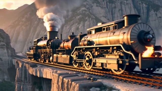 Ретрофутуризм. стимпанк ai видео.