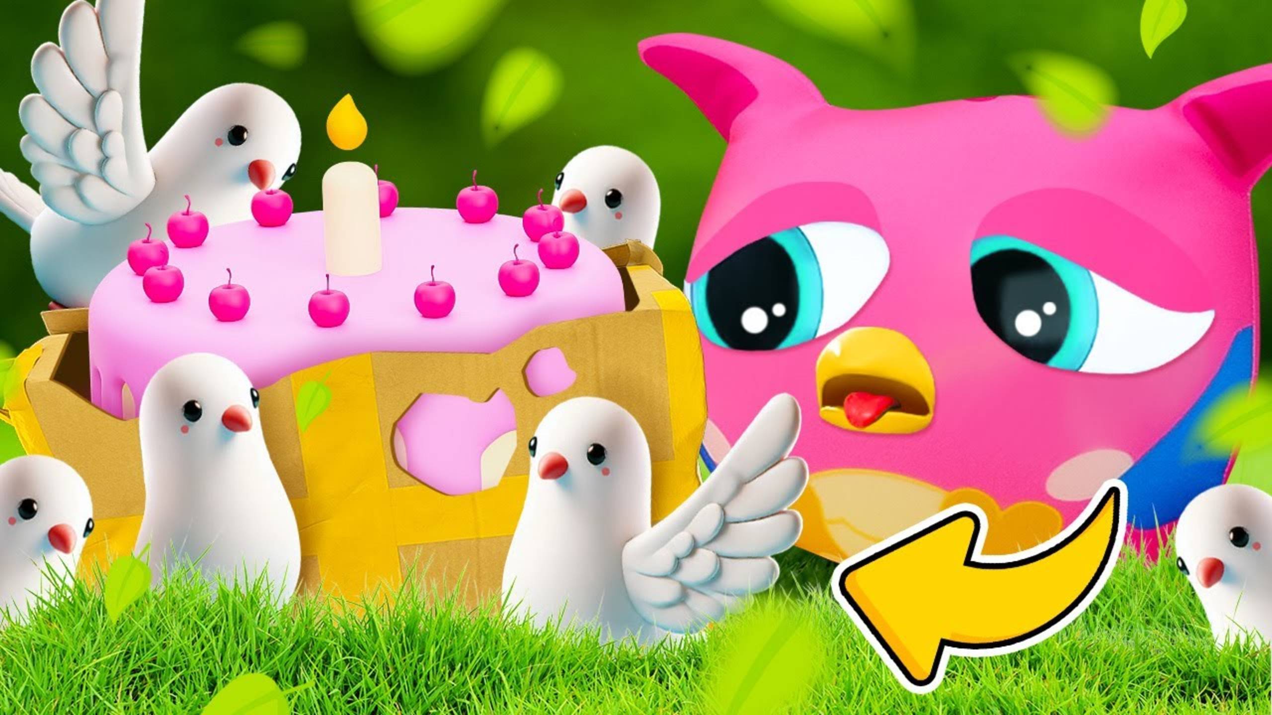 Совенок Хоп хоп готовит праздничный торт для друзей!  Видео для самых маленьких про игрушки