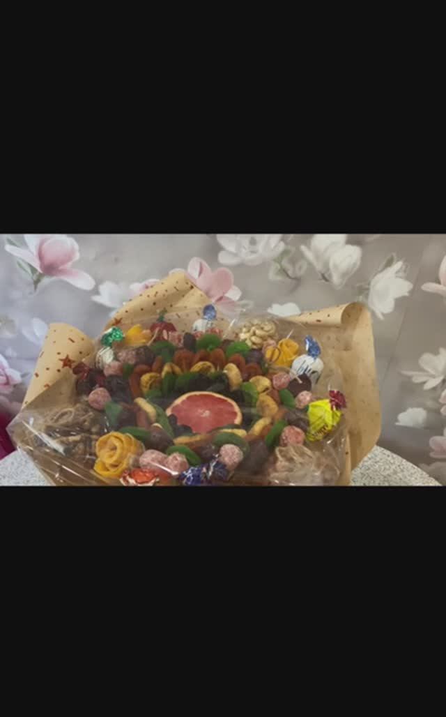 Букет из сухофруктов своими руками.