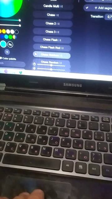 подсветка потолка и адресная светодиодная лента + ESP8266