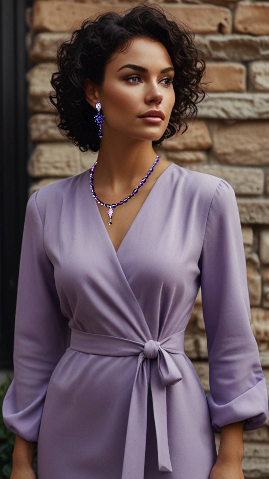 Комплект https://www.ozon.ru/product/komplekt-ukrasheniy-sirenevyy-tuman-busy-i-sergi-2086775837/