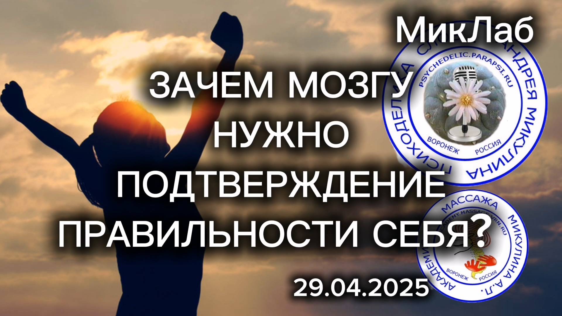 Зачем Мозгу нужно подтверждение ПРАВИЛЬНОСТИ Себя?. Психоделика Слов. Прямой Эфир с Микулиным. 29.04