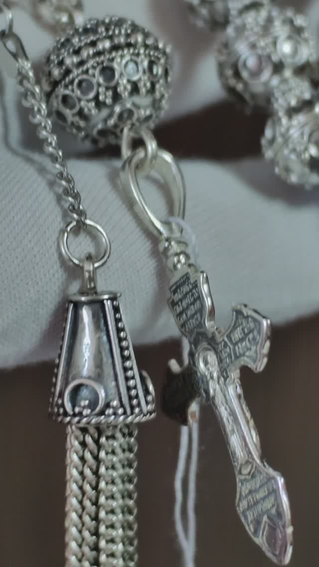 Серебряные православные четки 04/30