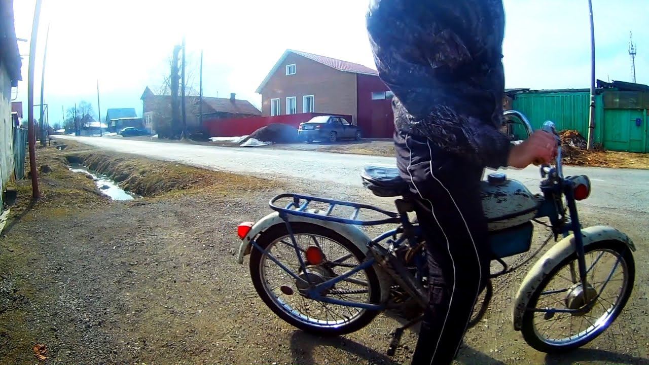 ГОНЯЕМ НА МОПЭДЕ РИГА 11.2!!! ХАСАНИМ ПО ПОЛЯМ=) Снова замер максималки- 54 км/ч