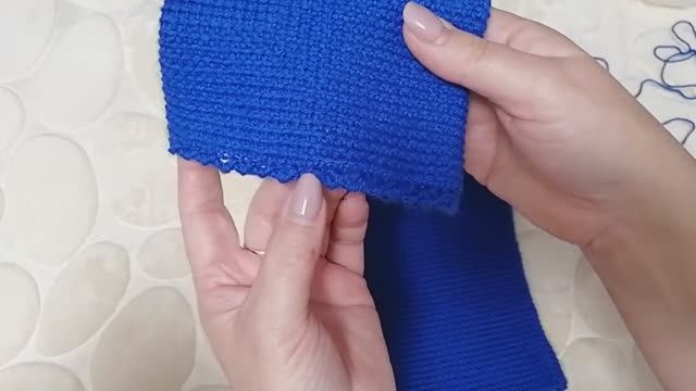 Обработка края рачьим шагом с воздушной петлёй.