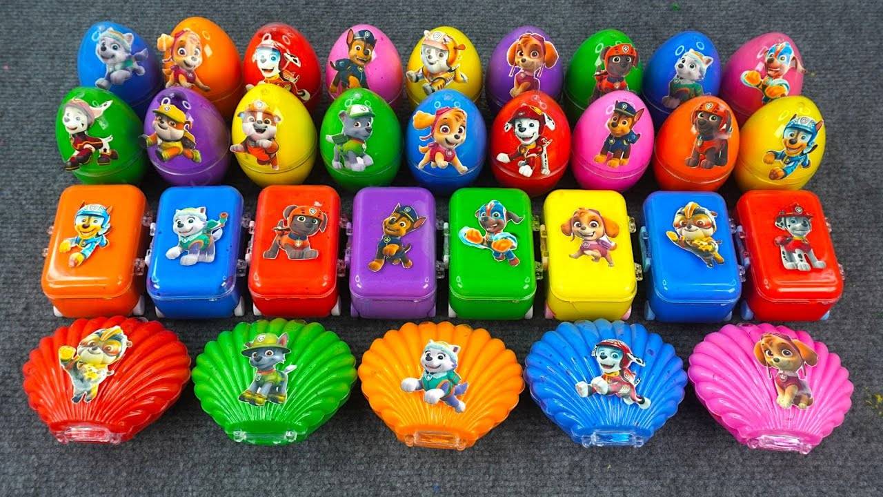 Игрушки и Сюпризы Щенячьего патруля в пластилине для малышей: Райдер, Чейз, Маршалл и друзья!