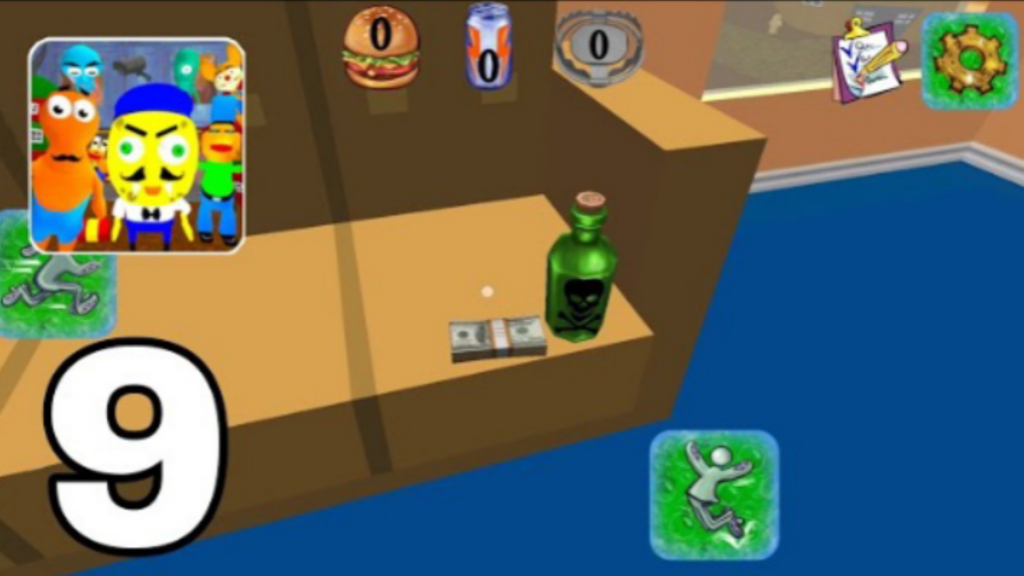 Sponge Neighbor Escape 3D New Update Gameplay Level 9