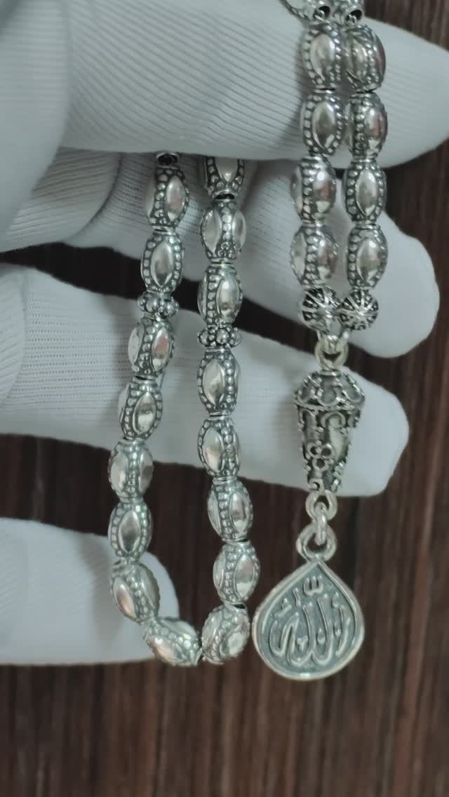 Серебряные мусульманские четки 33.05.