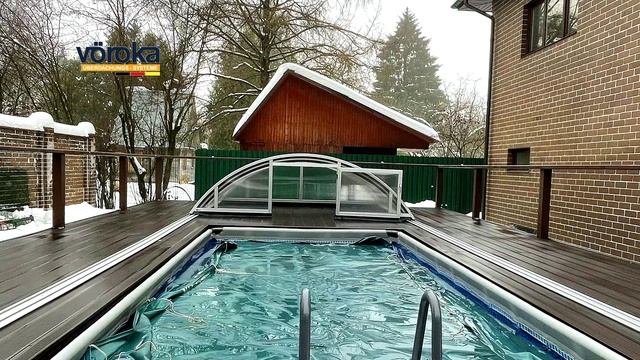 Павильон для бассейна модель TELEDOM. Вариант для сборного бассейна INTEX