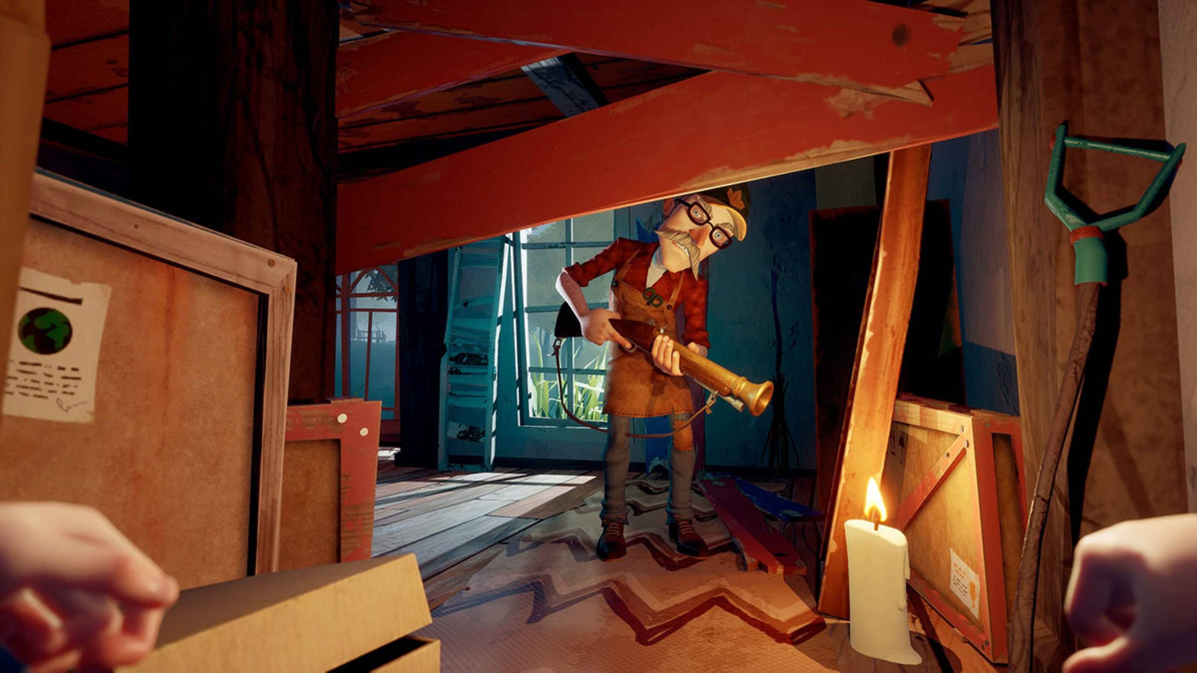 Как пройти дом охотника в привет сосед 2.