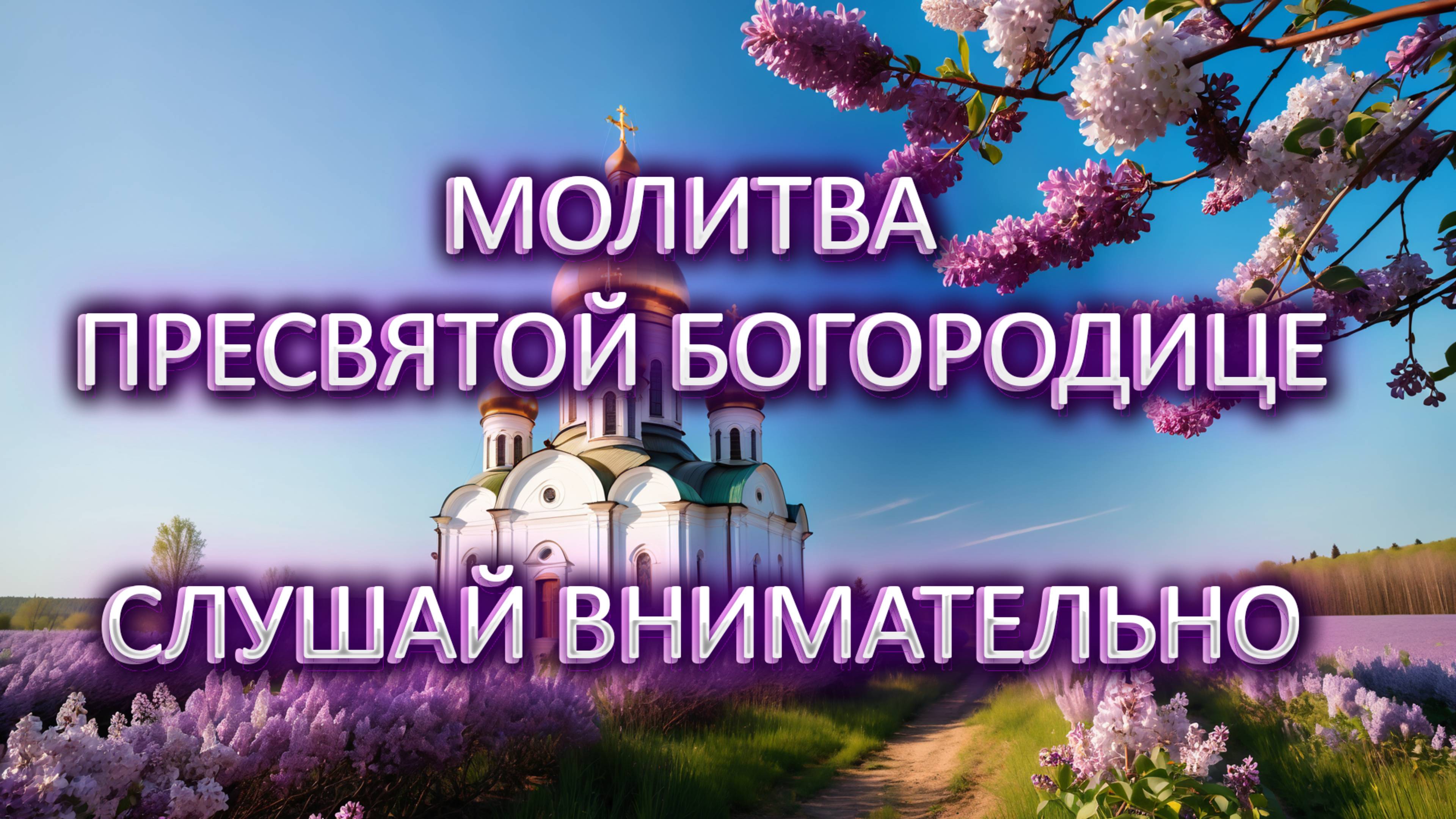 Молитвы в пост "Пресвятой Владычице Богородице"