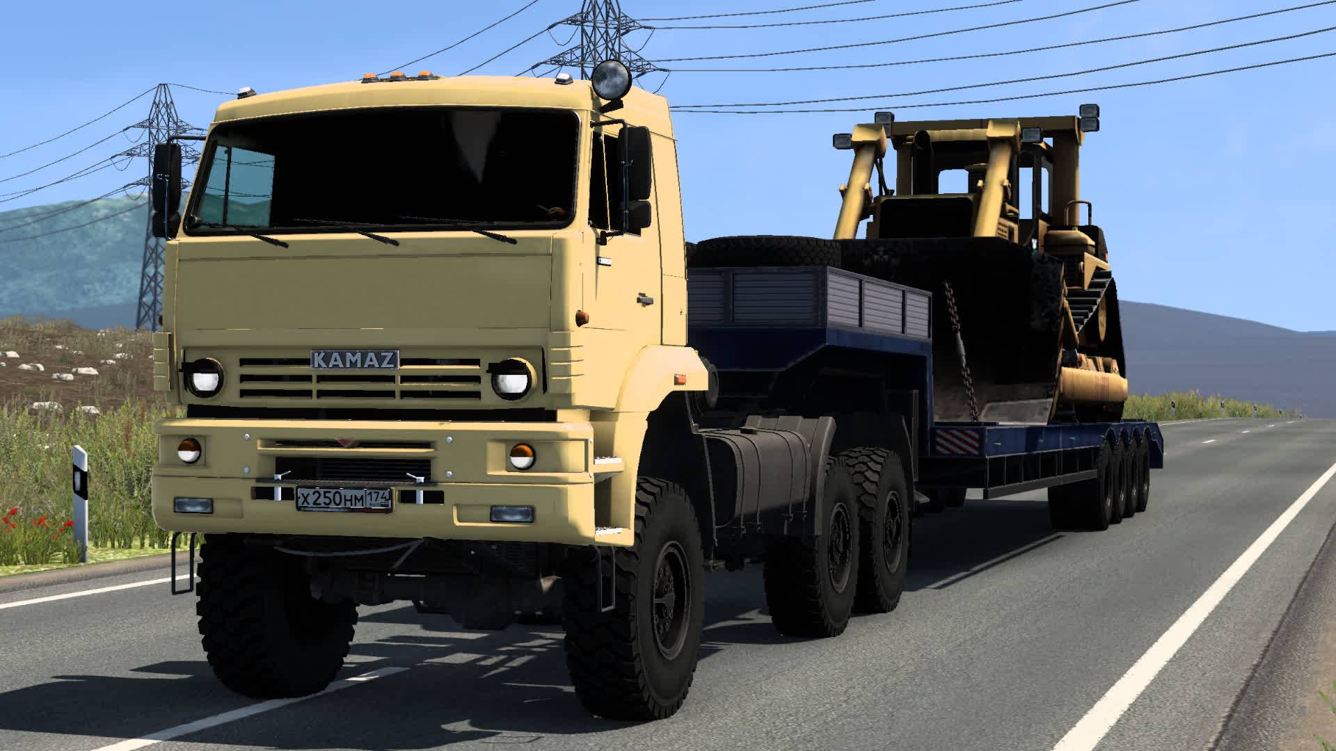 285 / ETS2 1.53 / Суровая Россия Забайкалье "R7" / КАМАЗ 65225 БАТЫР / добрался до Тингино.