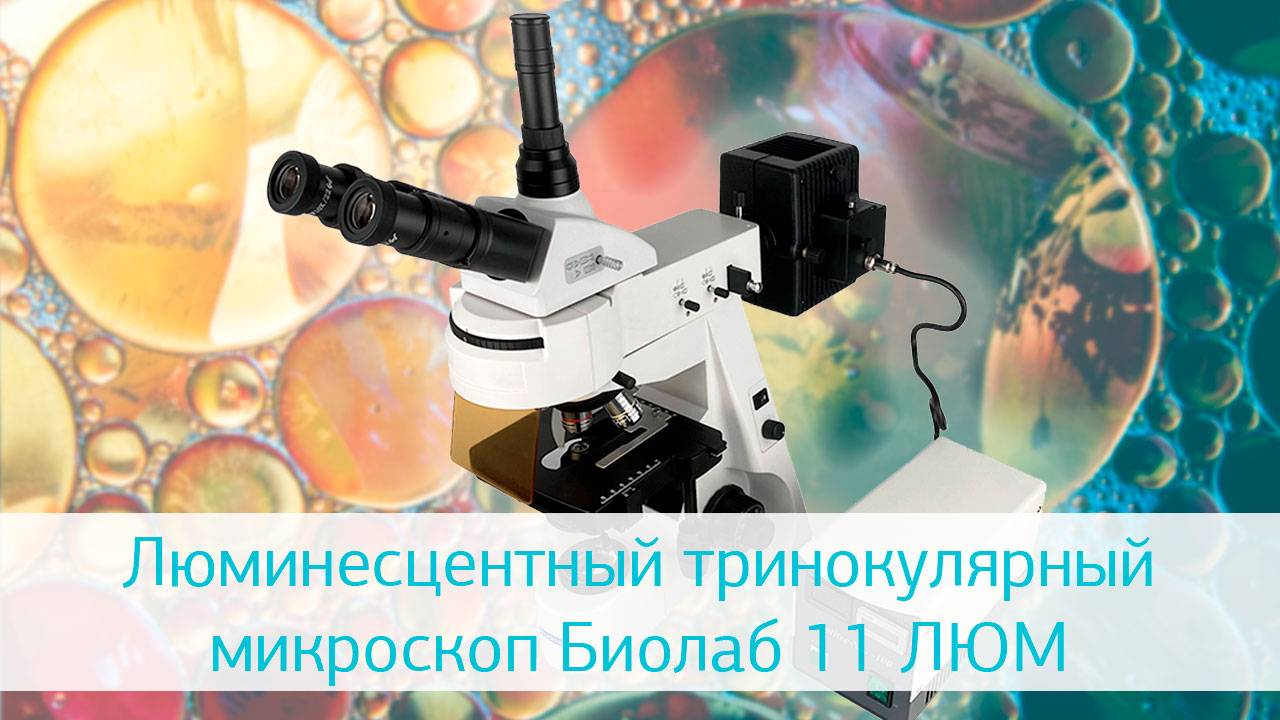 Люминесцентный тринокулярный планахроматический микроскоп Биолаб 11 ЛЮМ