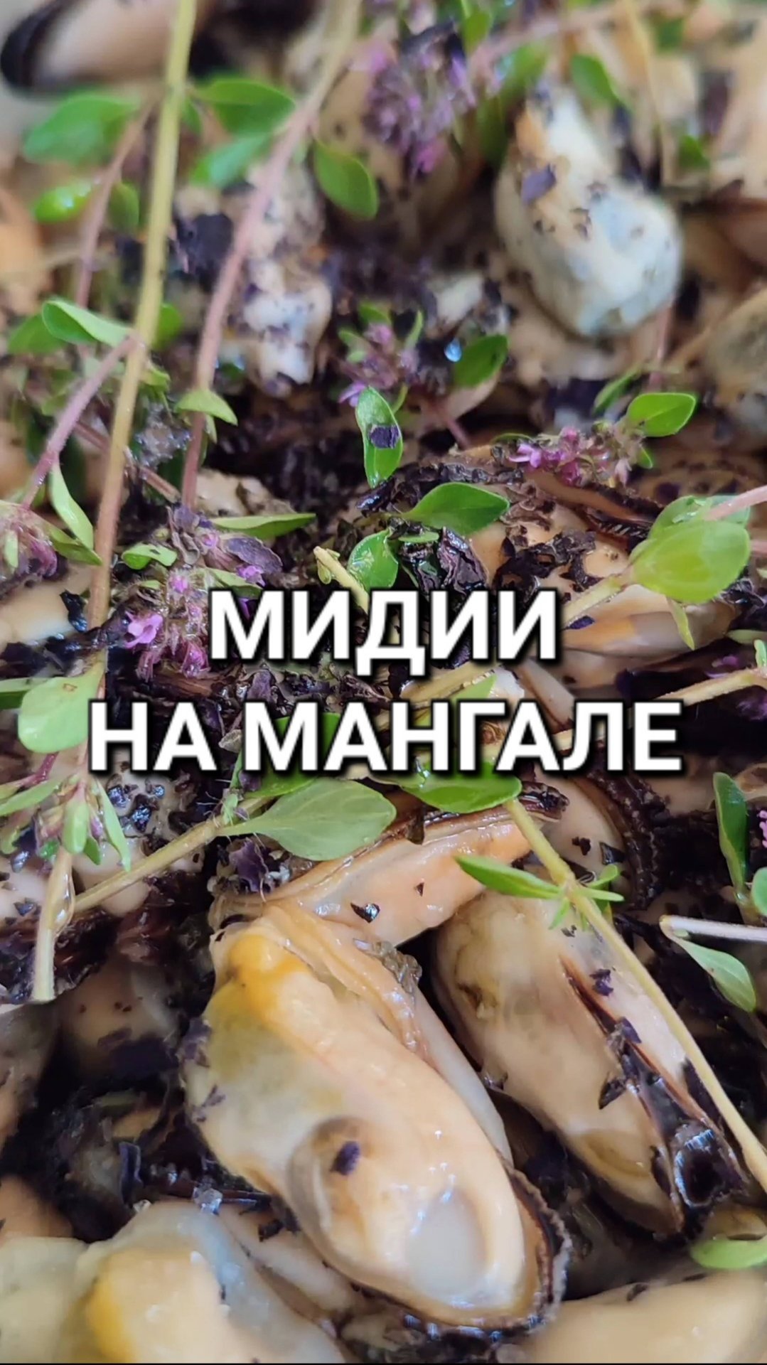 Мидии на мангале