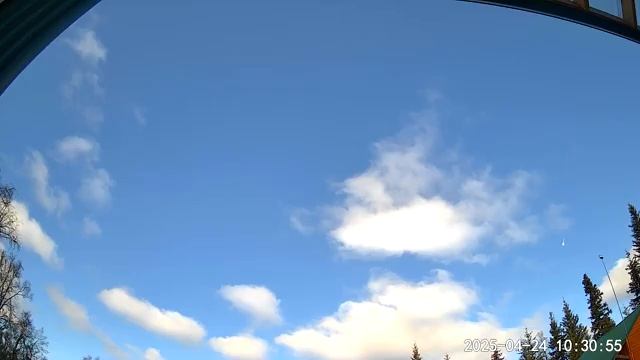 Метеор над Аляской 24 апреля