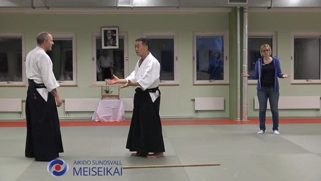 17 Aikido Jo No Tebiki Ai Hanmi Ikkyo Omote Shishiya Sensei Malmö 2017