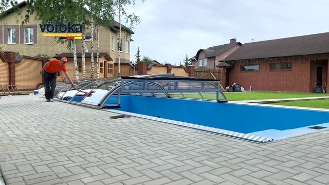 Павильон для бассейна модель FLAIR. Складной клапан в торце