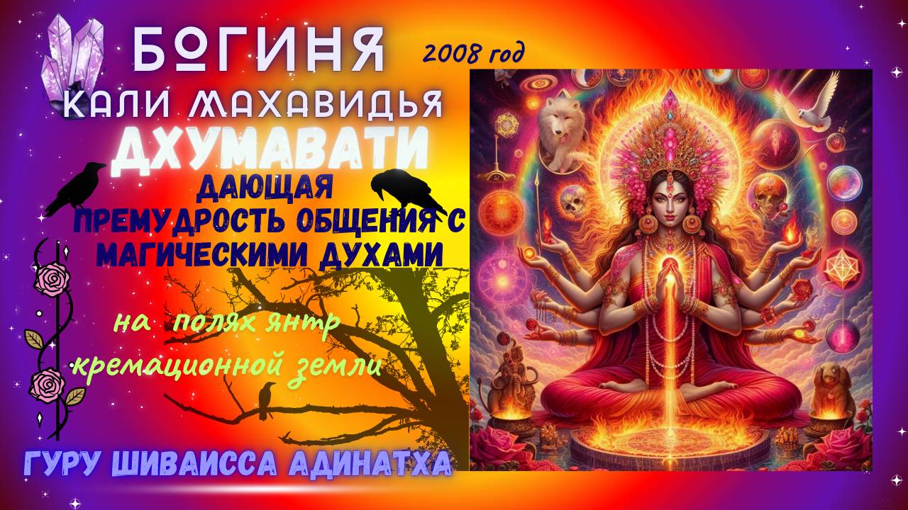 БОГИНЯ КАЛИ МАХАВИДЬЯ ДХУМАВАТИ дающая премудрость общения с магическими духами  на  полях янтр