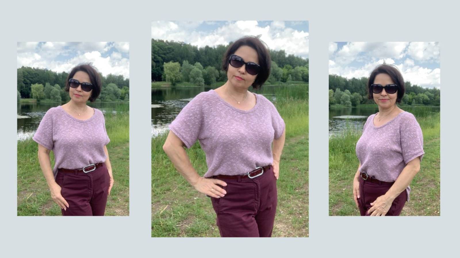 Женская футболка спицами описание из пряжи с эффектом фламме