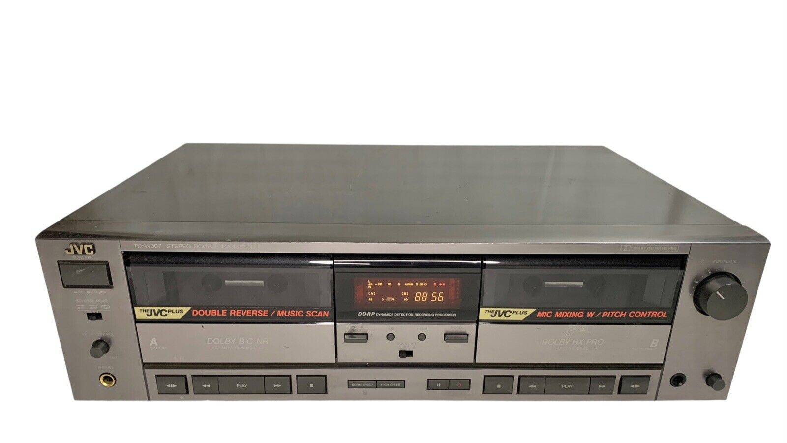 JVC TD-W307 стереокассетная дека автоматический реверс Dub HX Pro-Малайзия-Годы выпуска: 1992 - 1993