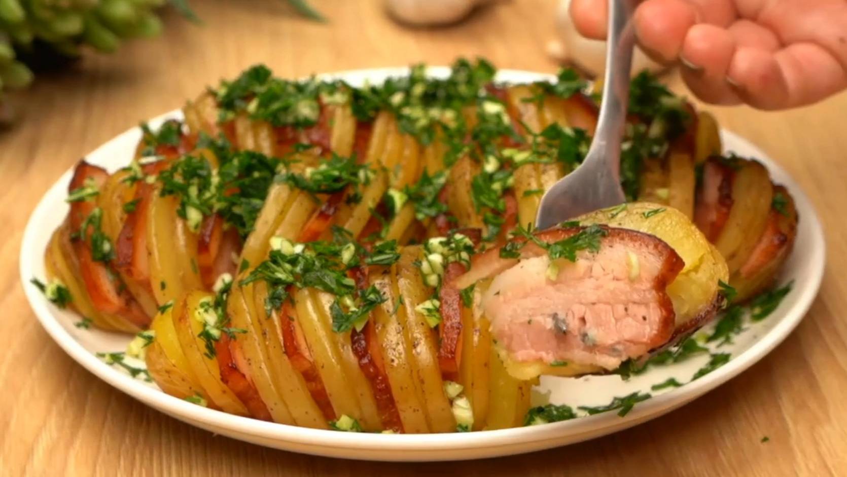 Картофель с беконом | Картошка гармошка | Необычное блюдо