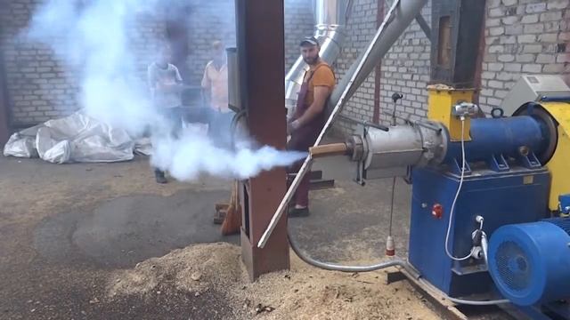 Установка брикетирования отходов. Пусконаладочные работы