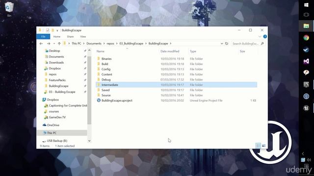 [Udemy UE4 C++] 078 Resetting Your Unreal Project