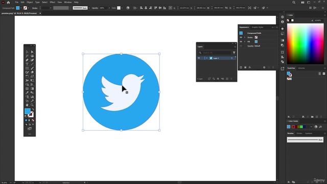2. Create 3D Logo by Masking and Illustrator Link