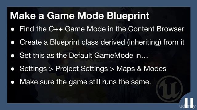 [Udemy UE4 C++] 072 Inherit Game Mode Blueprint