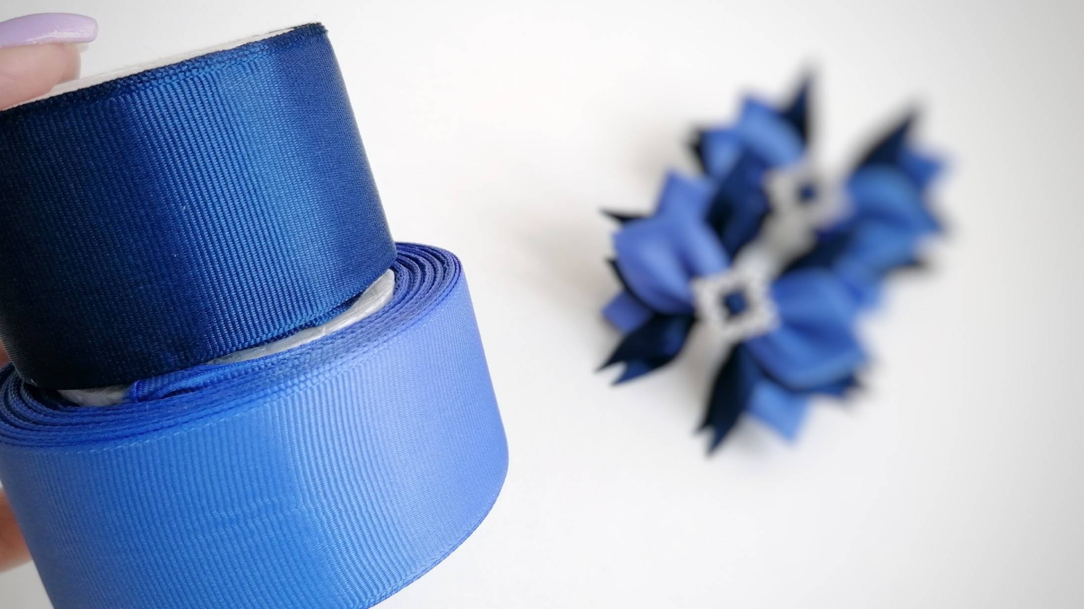 Очень просто! бантики из репсовых лент 4 см_ МК для начинающих