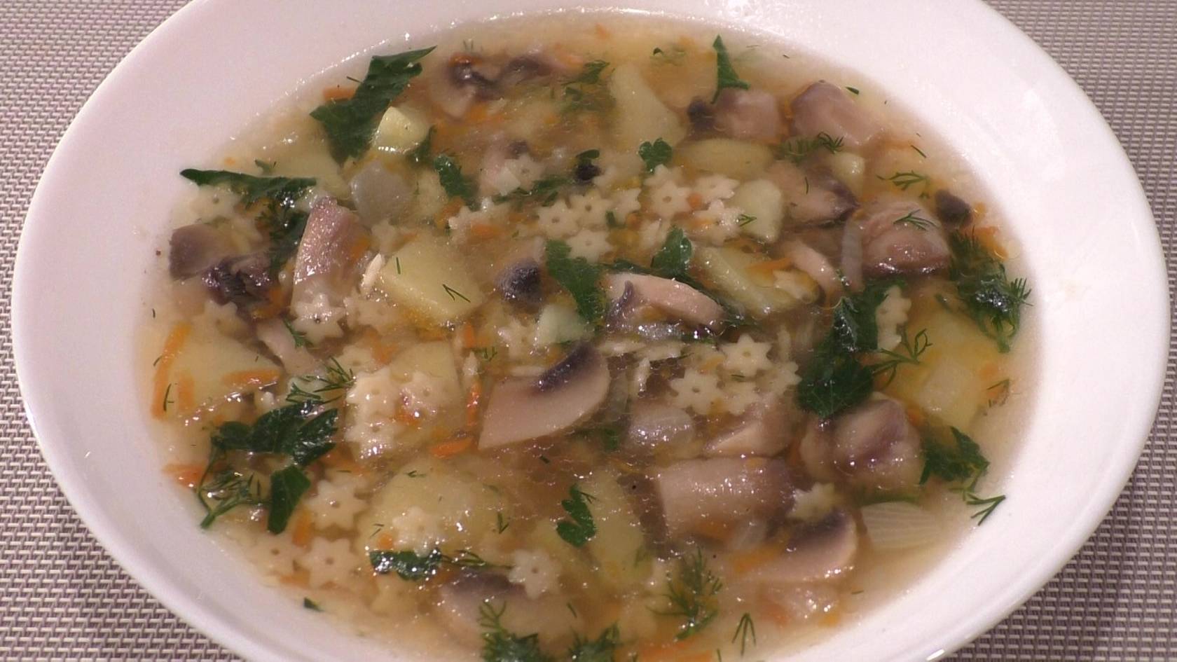 ГРИБНОЙ СУПЧИК СО ЗВЕЗДОЧКАМИ НА СКОРУЮ РУКУ. ВКУСНО! ПОЛЕЗНО! БЫСТРО! ПОЕХАЛИ!