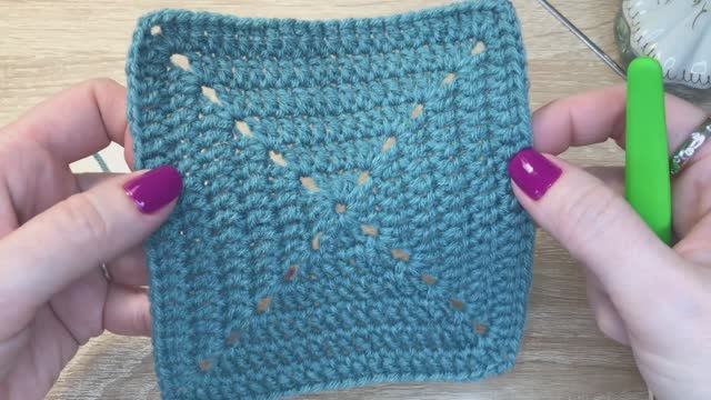 ВЯЖЕМ "БАБУШКИН КВАДРАТ" БЕЗ ШВА ПОДЪЕМА