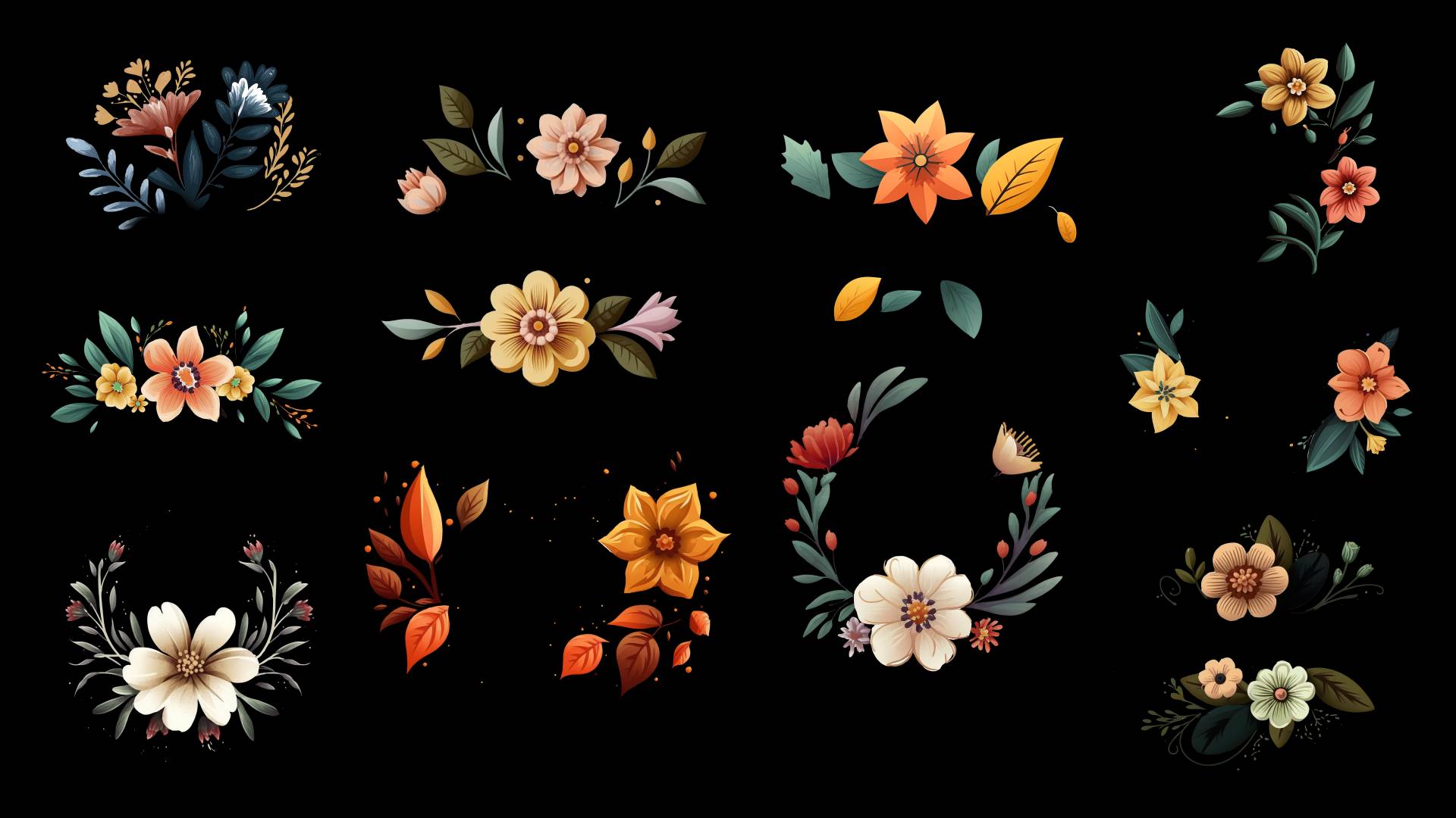 Футаж (Flower arrangement) цветы