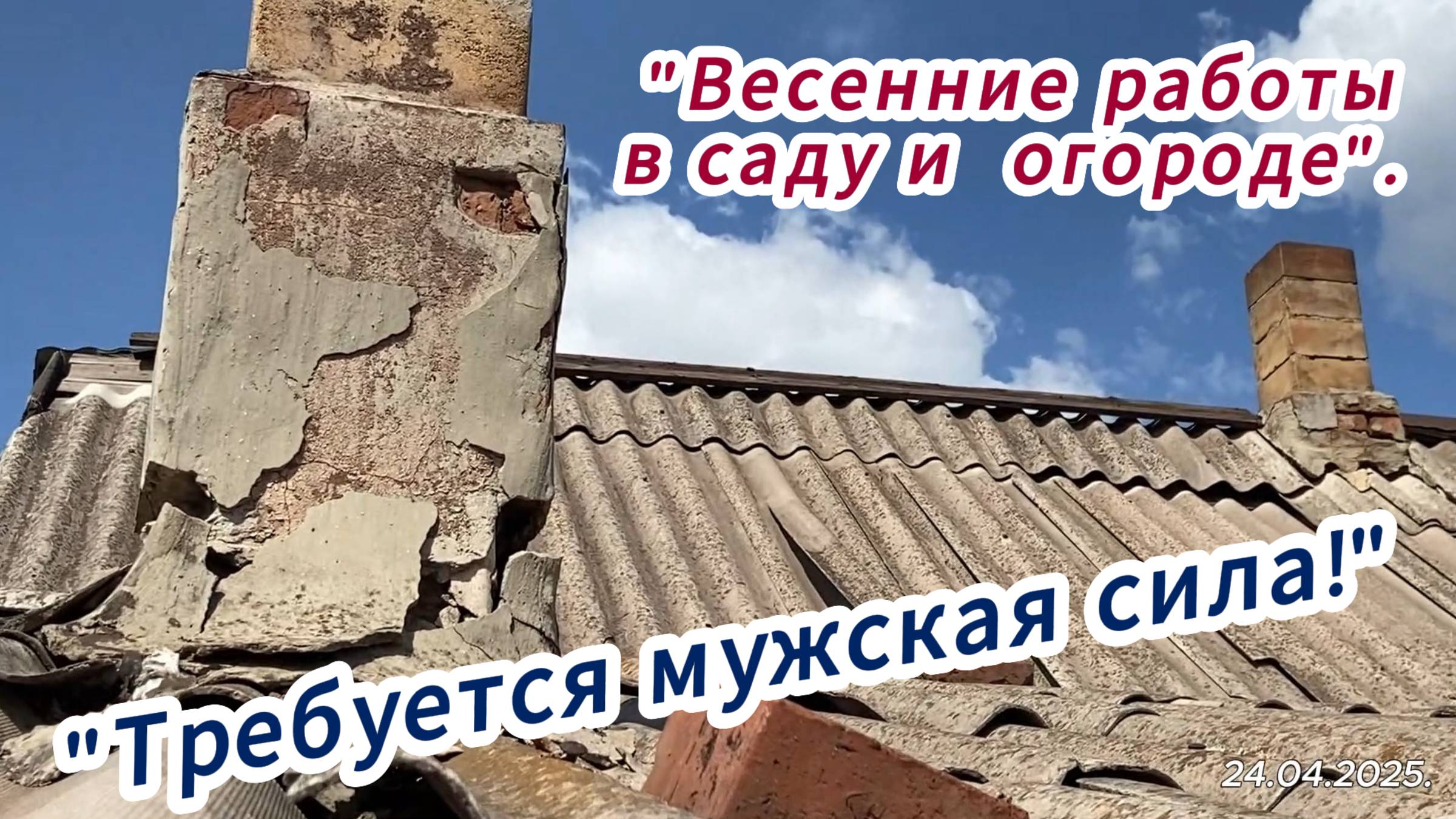 2025. "Дачные истории. Красота природы | Открыла кран. Требуется демонтаж кирпичной трубы". 24.04.