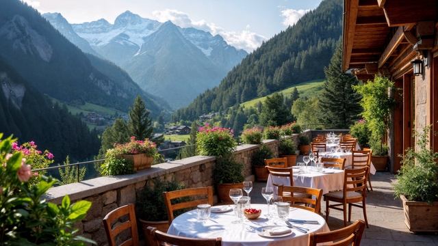 Утренний джаз, весенняя музыка без слов 4К/ Spring Morning Jazz Cafe 4K