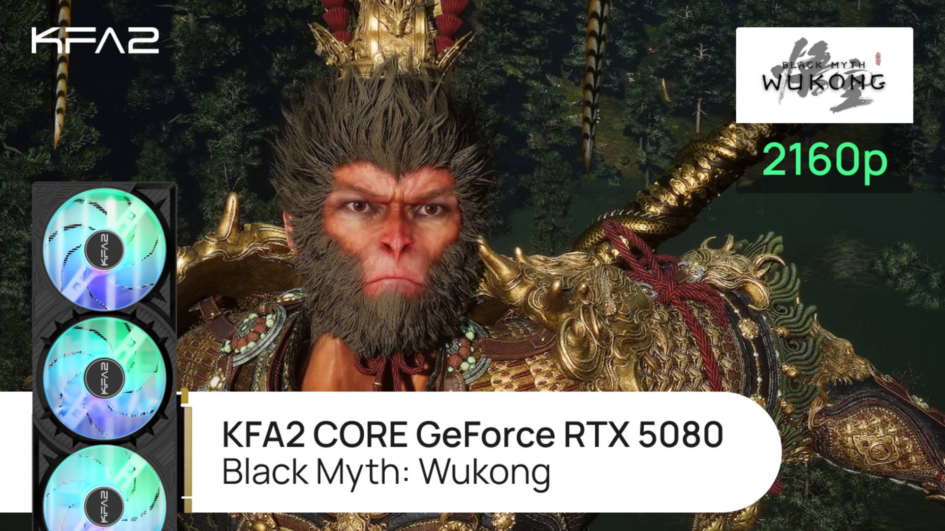 Тест видеокарты KFA2 CORE GeForce RTX 5080 Black в Black Myth: Wukong | 2160p (4K) разрешение