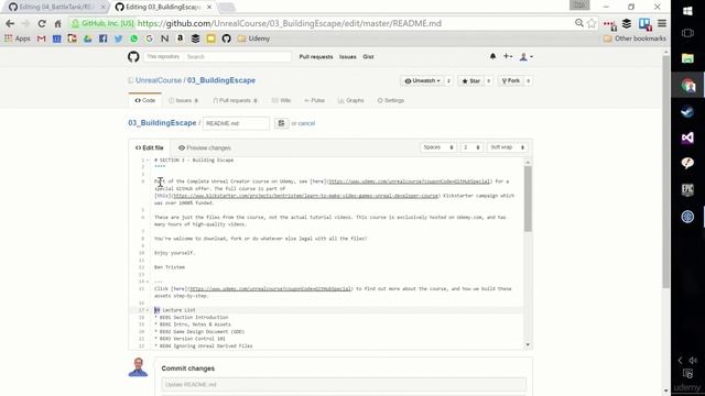 [Udemy UE4 C++] 098 Setting Up a GitHub Repo