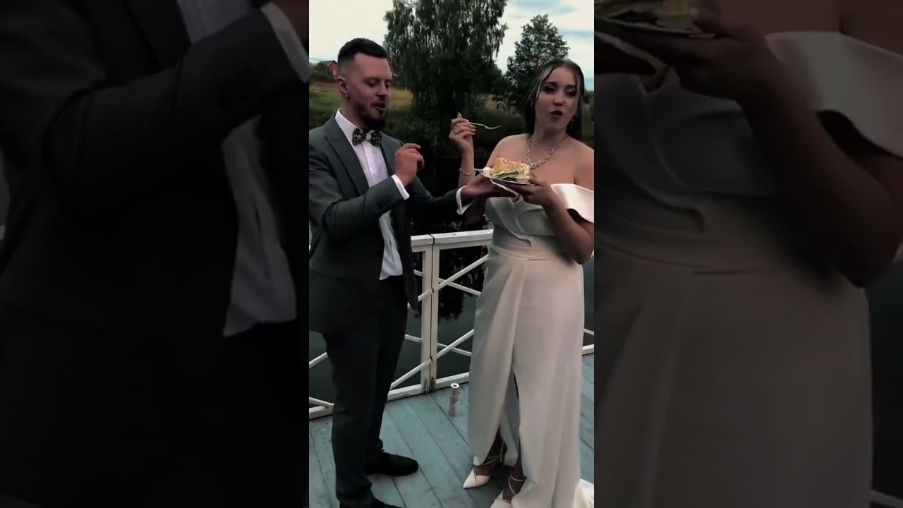 Подача торта #свадьбамечты