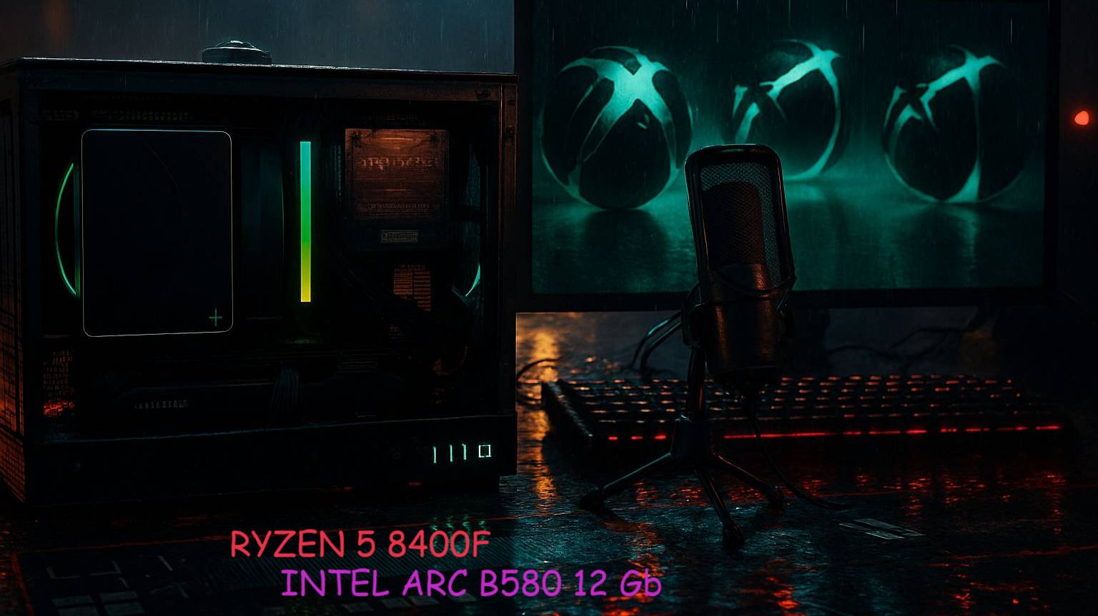 Тесты в играх mini ITX сборки на Ryzen 5 8400F  в связке с видеокартой INTEL ARC B580 12 Gb