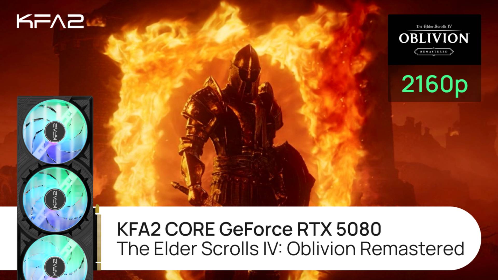 Тест видеокарты KFA2 CORE GeForce RTX 5080 Black в TES4: Oblivion Remastered | 2160p (4K) разрешение