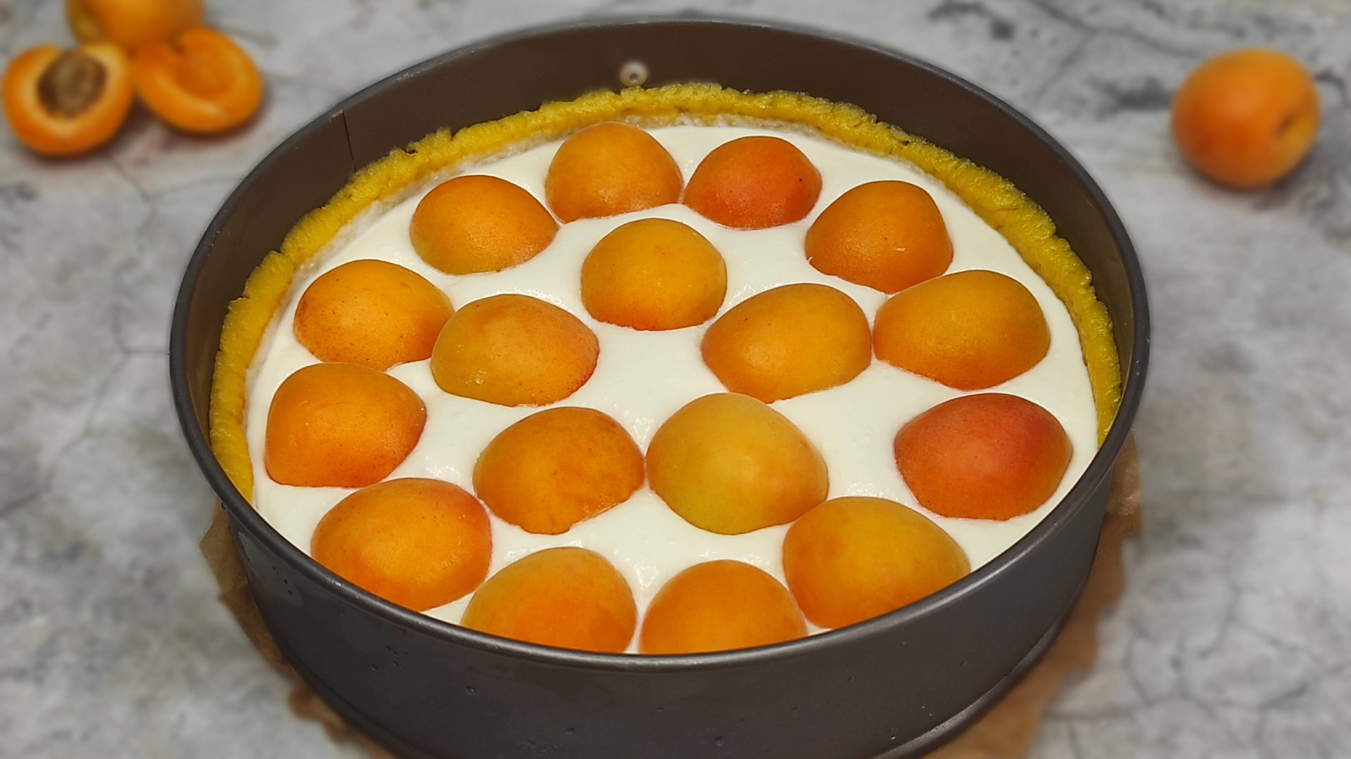 Песочный  ПИРОГ с АБРИКОСАМИ с творожной заливкой. ПРОСТО и ВКУСНО.