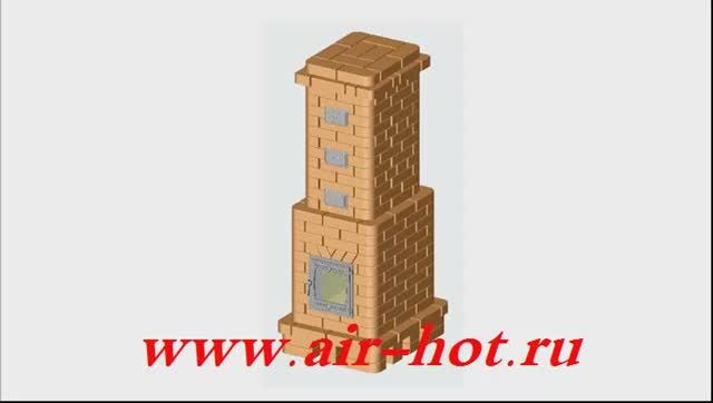 Малогабаритная подовая прямоточная отопительная печь