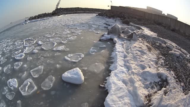 Зимнее море, Льдины, Владивосток, бухта Тихая