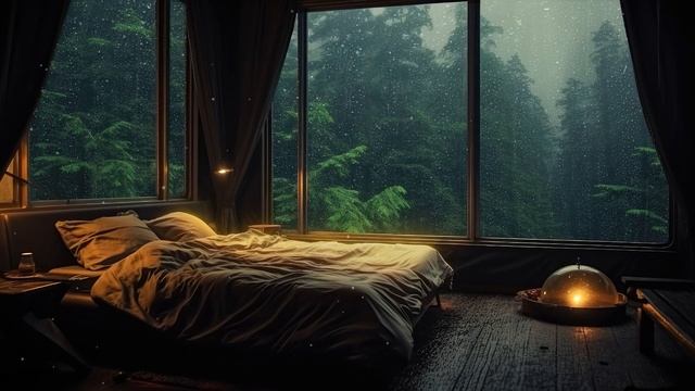 Музыка для хорошего сна - Уснуть за 5 минут Успокаивающий звук фортепианного дождя для глубокого сна