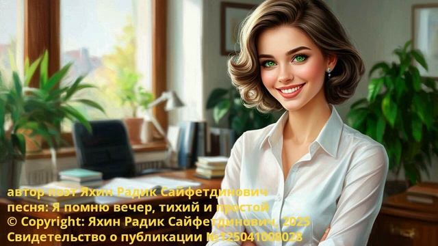 песня: Я помню вечер, тихий и простой | Слушать песни | текст песен